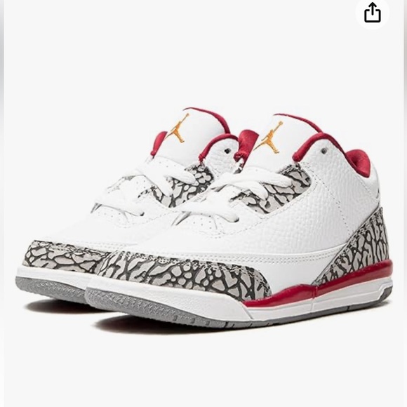 Jordan | Shoes | Jordan Kids 3 Retro Cardinal Red Whtlt Currycardinal ...